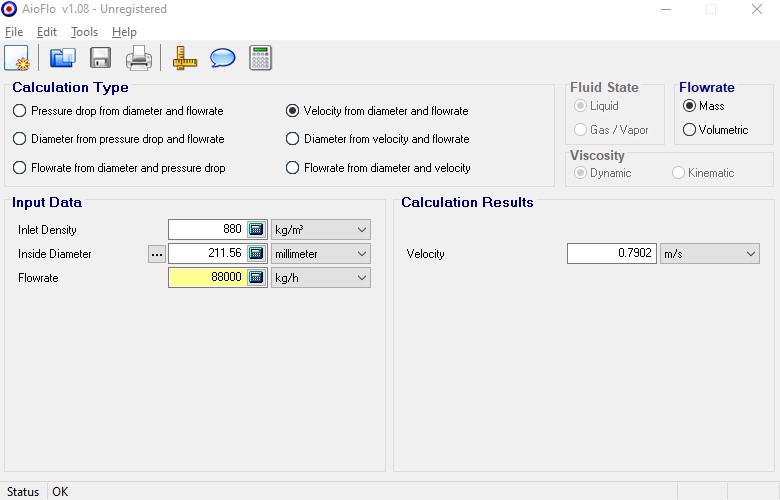 I Tried using Aioflo Pipe Sizing and Flow Calculation